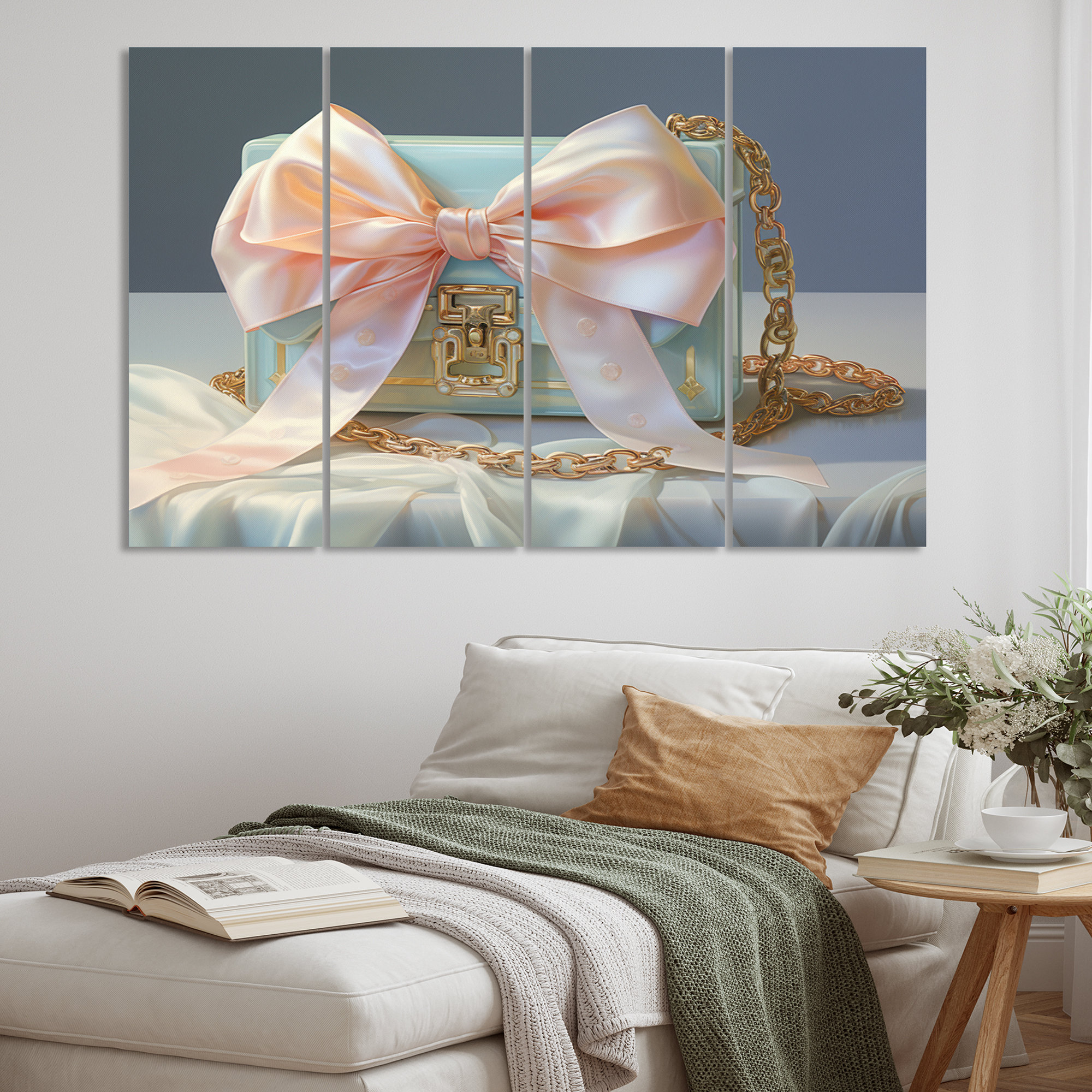 Design Art Designer Bag Purity Elegance - Fashion Canvas Print - 4 Panels | Wayfair